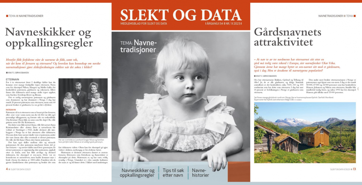 E-utgave: Navnetradisjoner | Slekt og Data